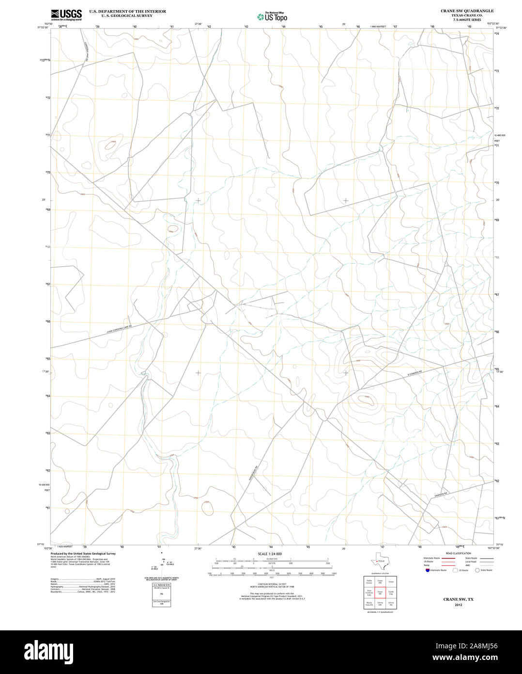 Crane texas map hi-res stock photography and images - Alamy