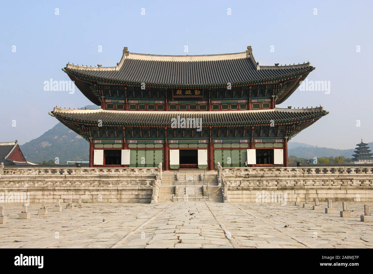 Geunjeongjeon, the throne hall of Gyeongbokgung palace in Seoul, South ...