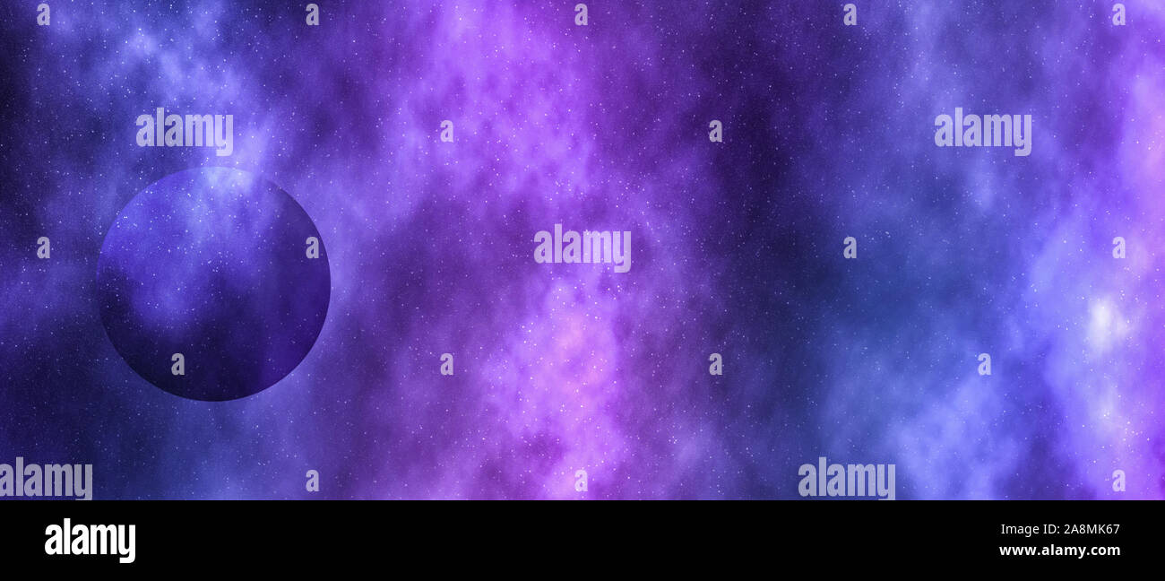 Discovery in astronomy, cosmic abstract and future technology concept ...