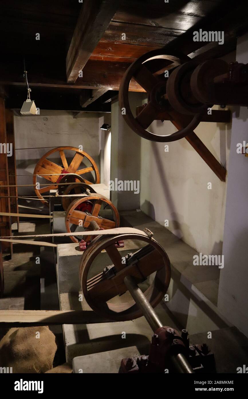 Rice mill museum housing old industrial machines for sorting and ...