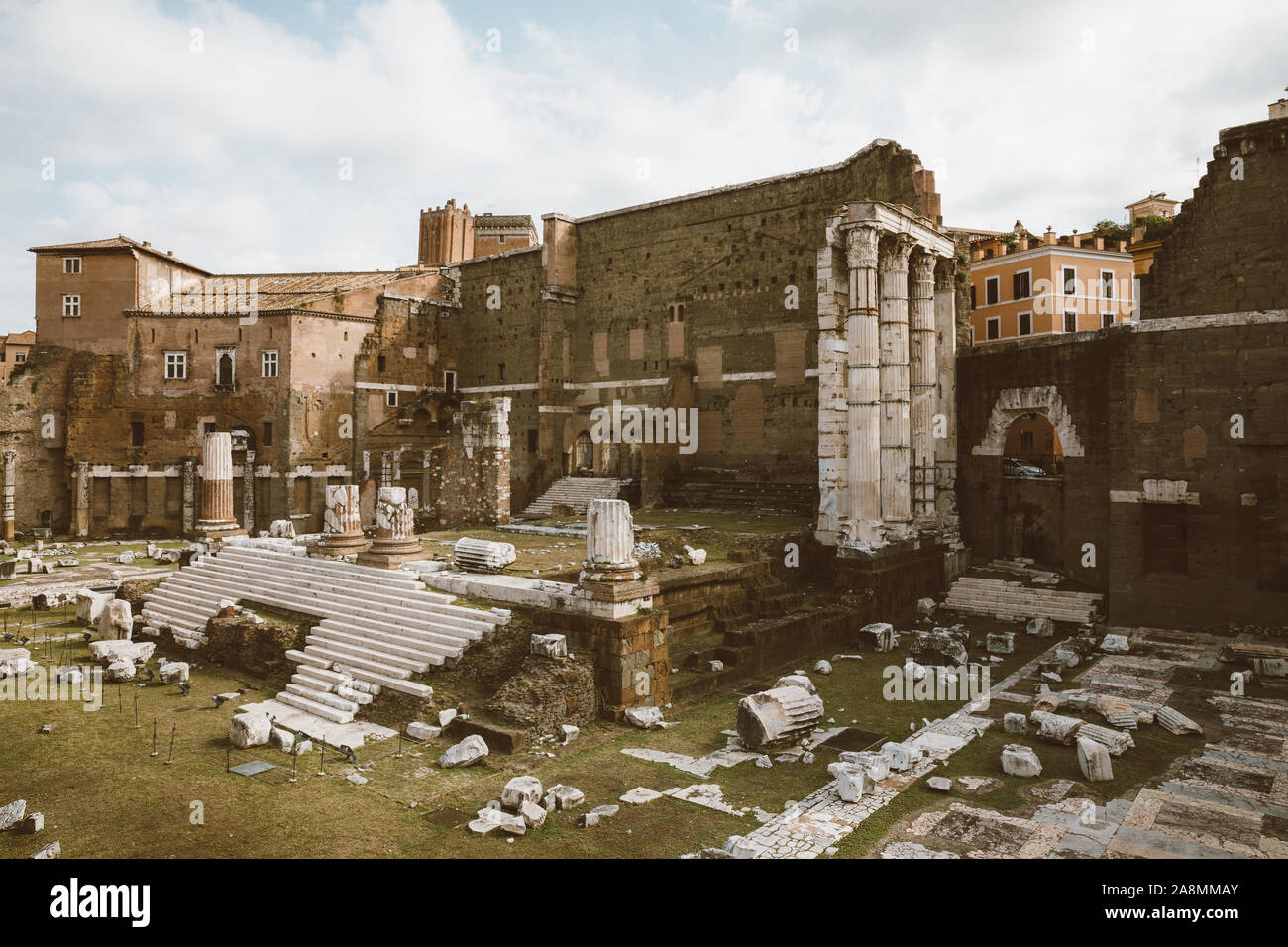 Panoramic view of Temple of Mars Ultor was an ancient sanctuary in ...