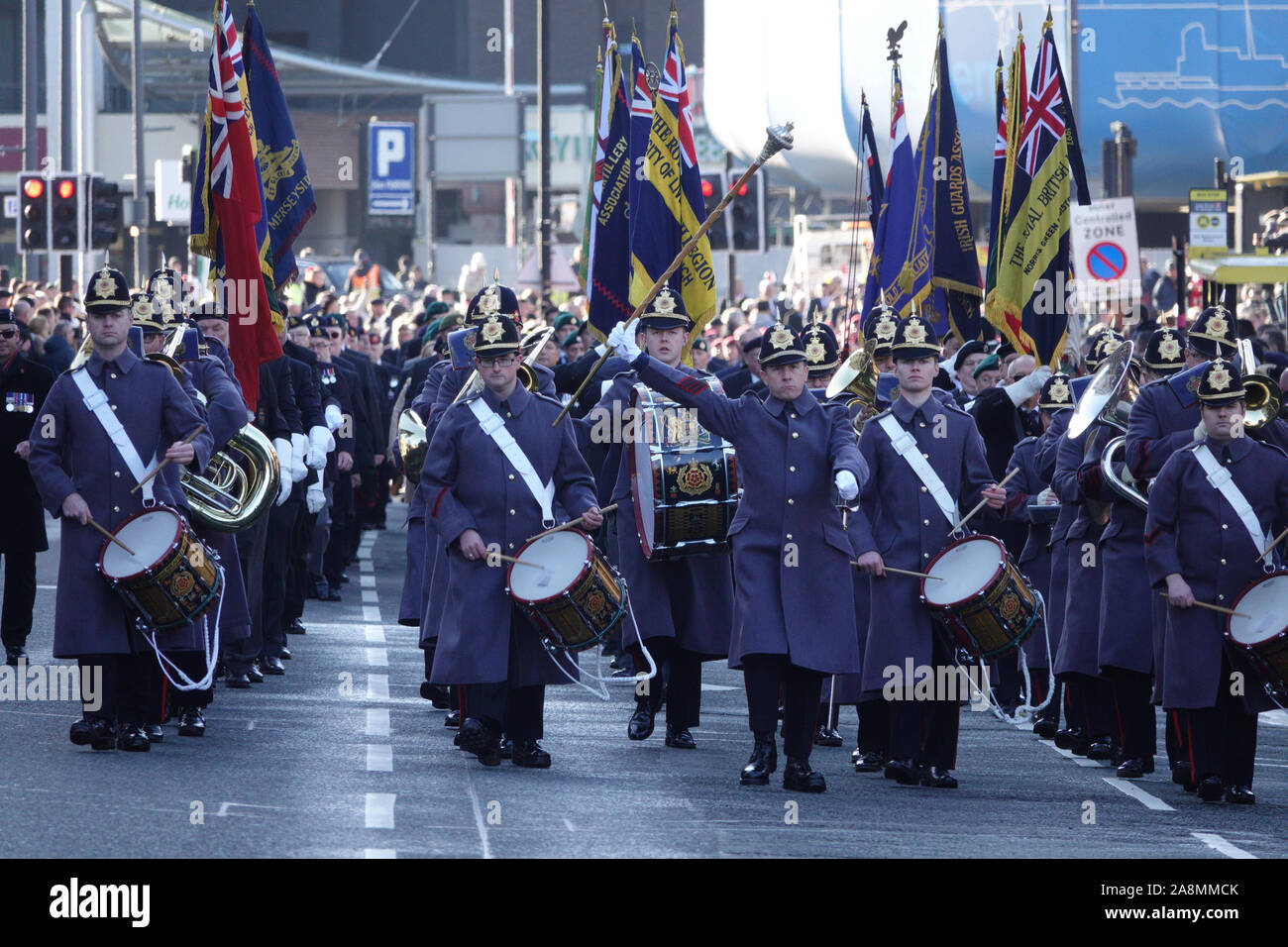Remembrance day parade liverpool hi-res stock photography and images ...