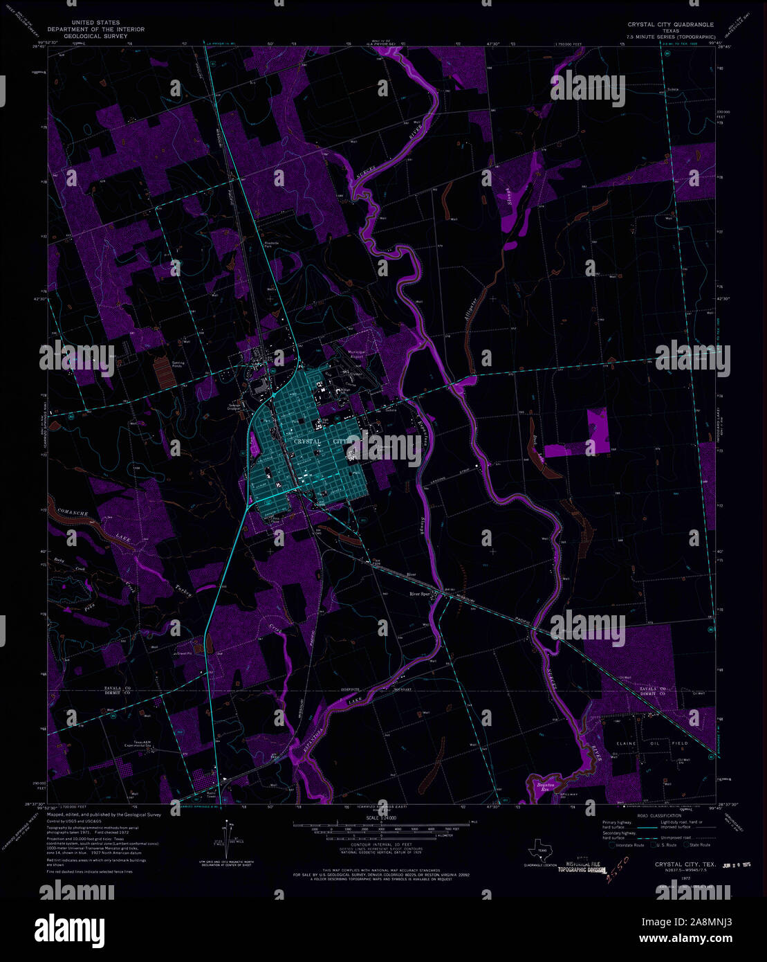 Crystal city texas map hi-res stock photography and images - Alamy