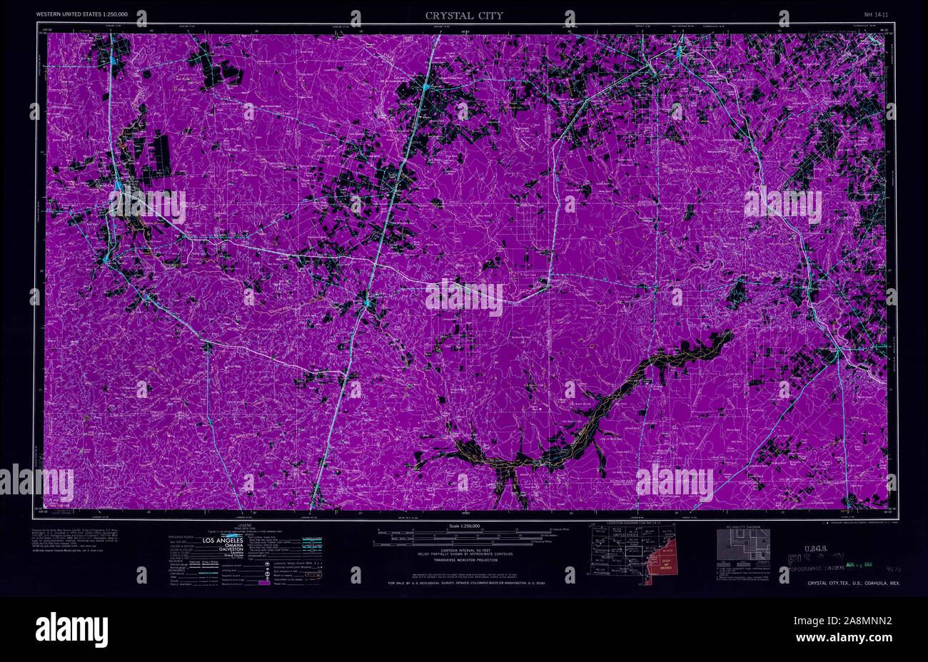 Map of crystal city texas hi-res stock photography and images - Alamy