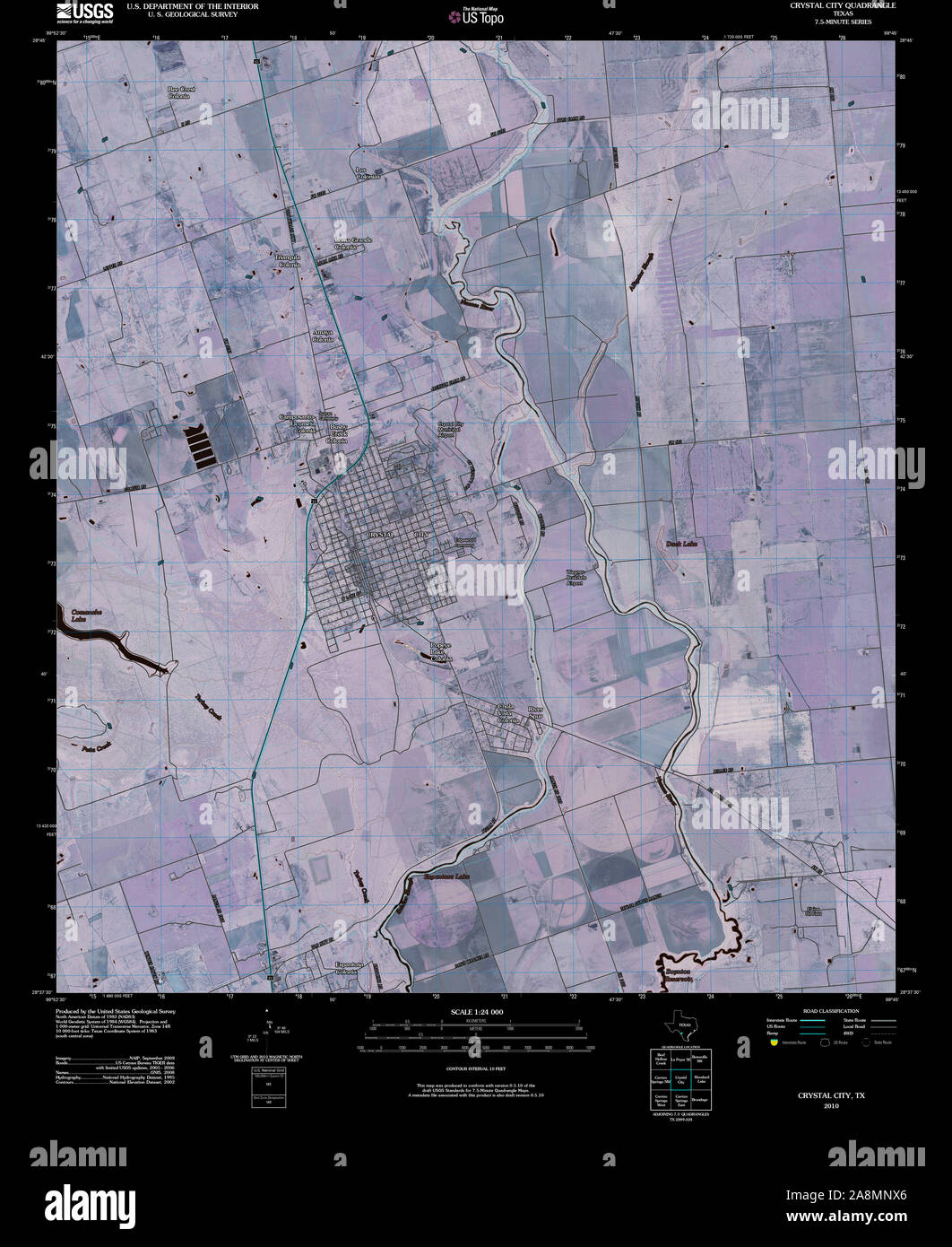 Map of crystal city texas hi-res stock photography and images - Alamy