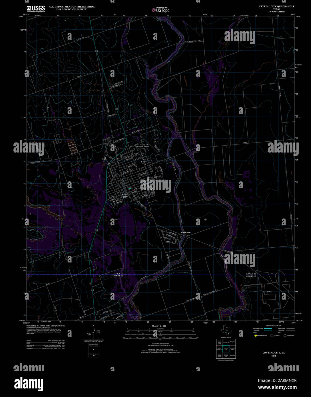 Crystal city texas map hi-res stock photography and images - Alamy