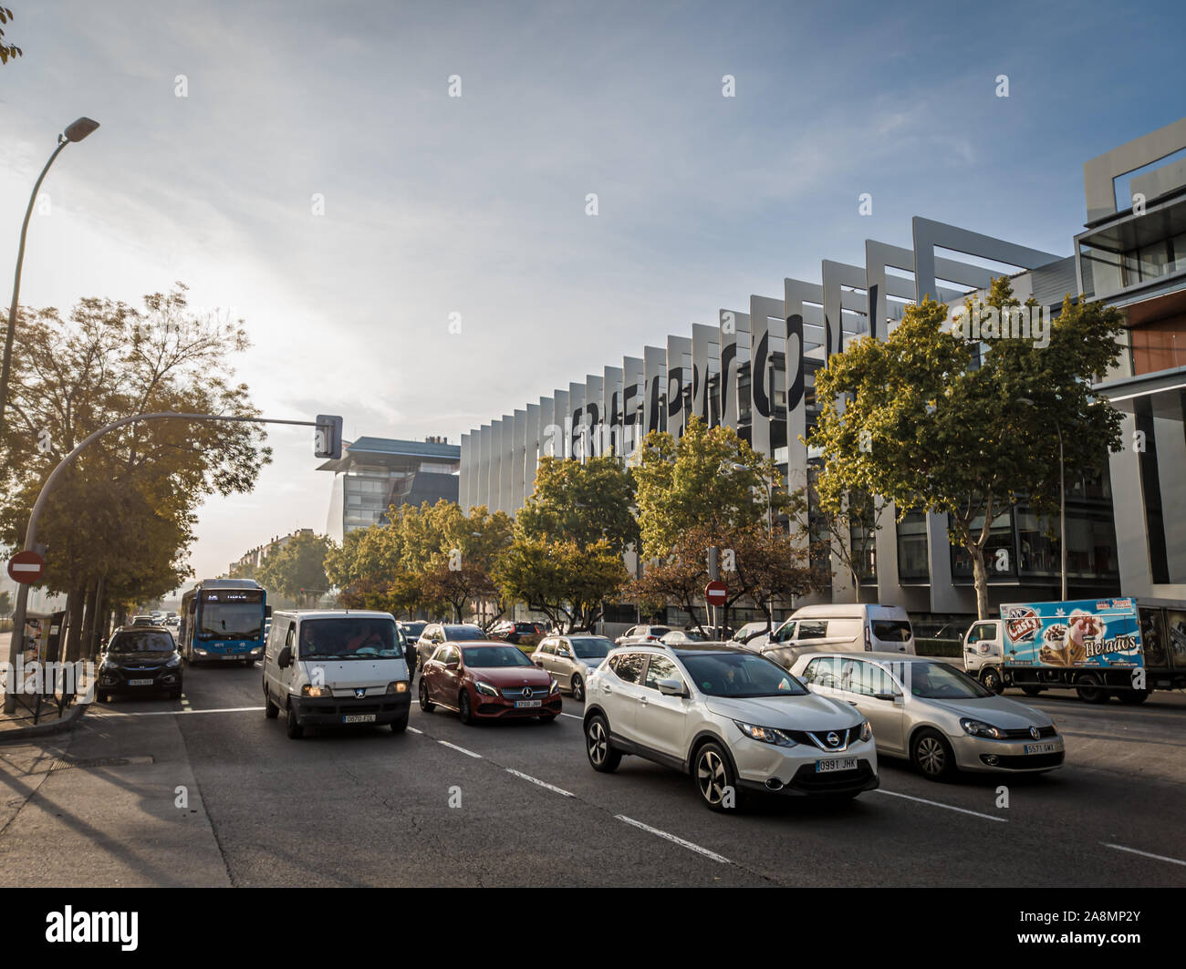 Madrid, Spain. Oct 19: Repsol Headquarters on Mendez Alvaro Street ...