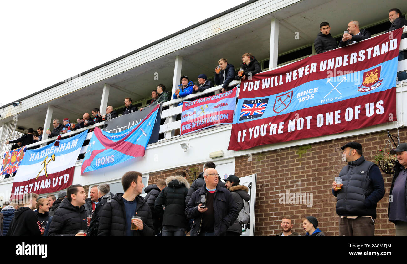 West ham fans flags hi-res stock photography and images - Alamy