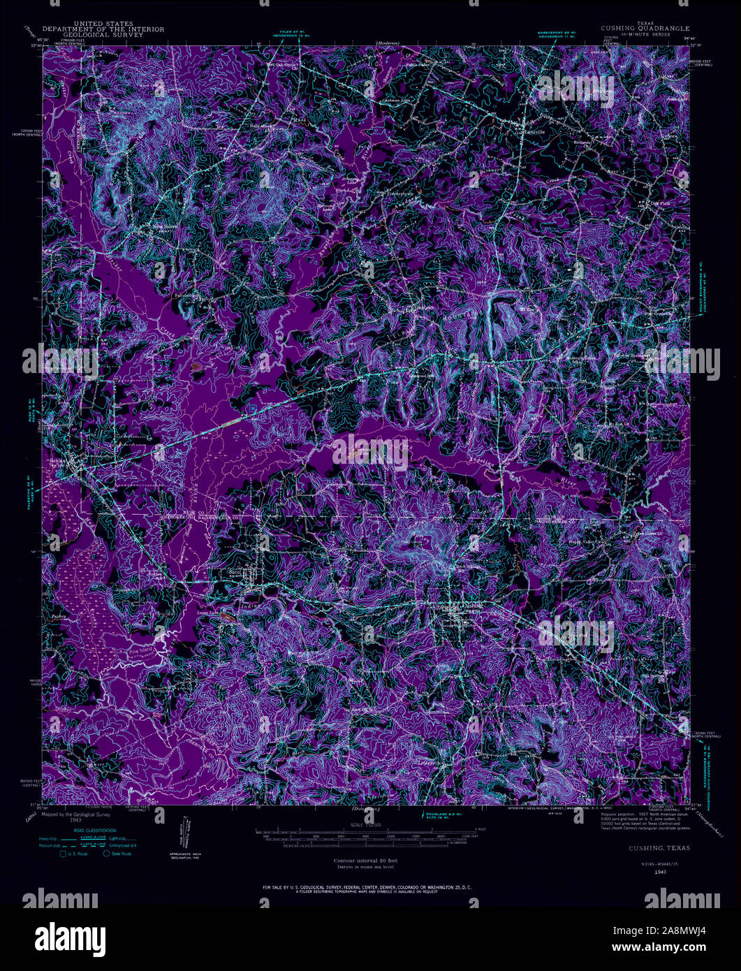 Map of cushing hi-res stock photography and images - Alamy