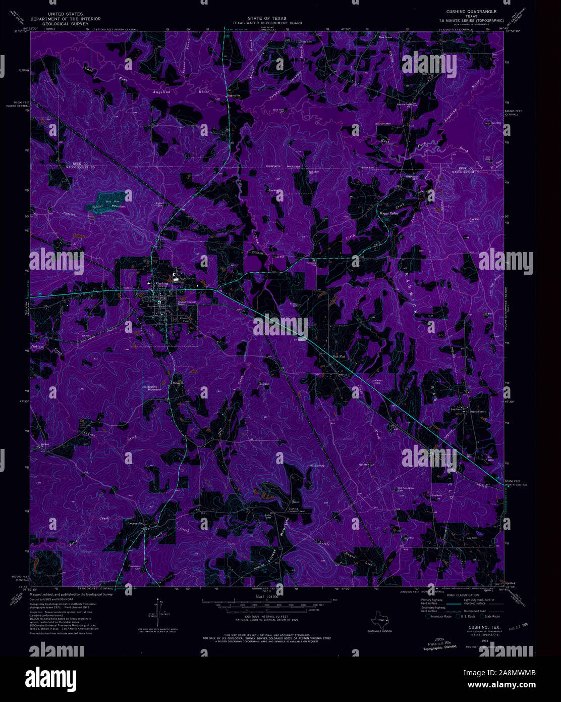 Map of cushing hi-res stock photography and images - Alamy