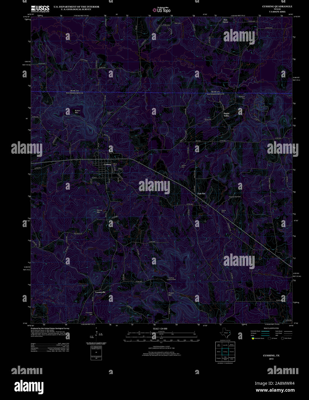 Map of cushing hi-res stock photography and images - Alamy