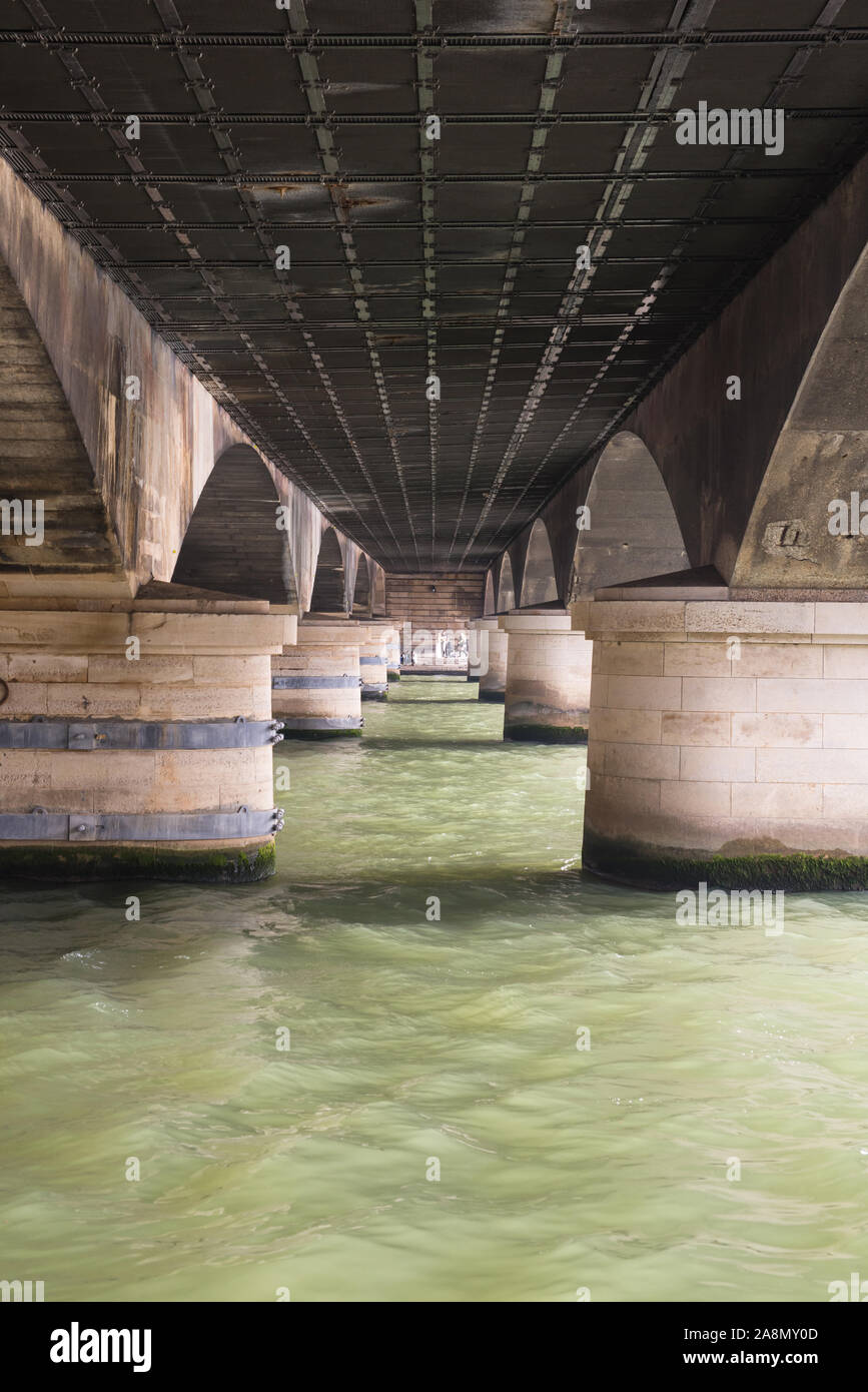 Paris, Iena bridge, under the bridge Stock Photo - Alamy