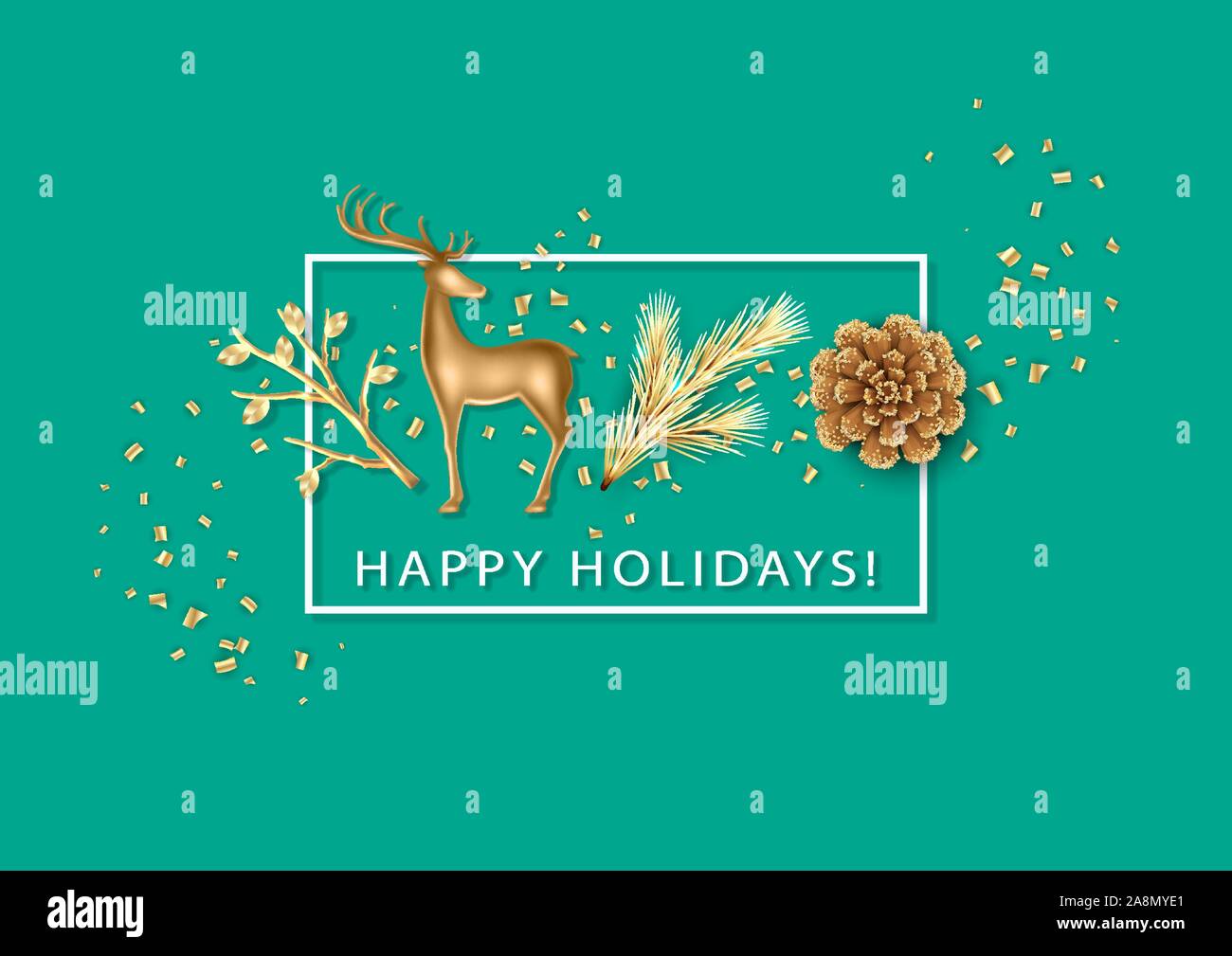 Holiday christmas reindeer light Stock Vector Images - Alamy