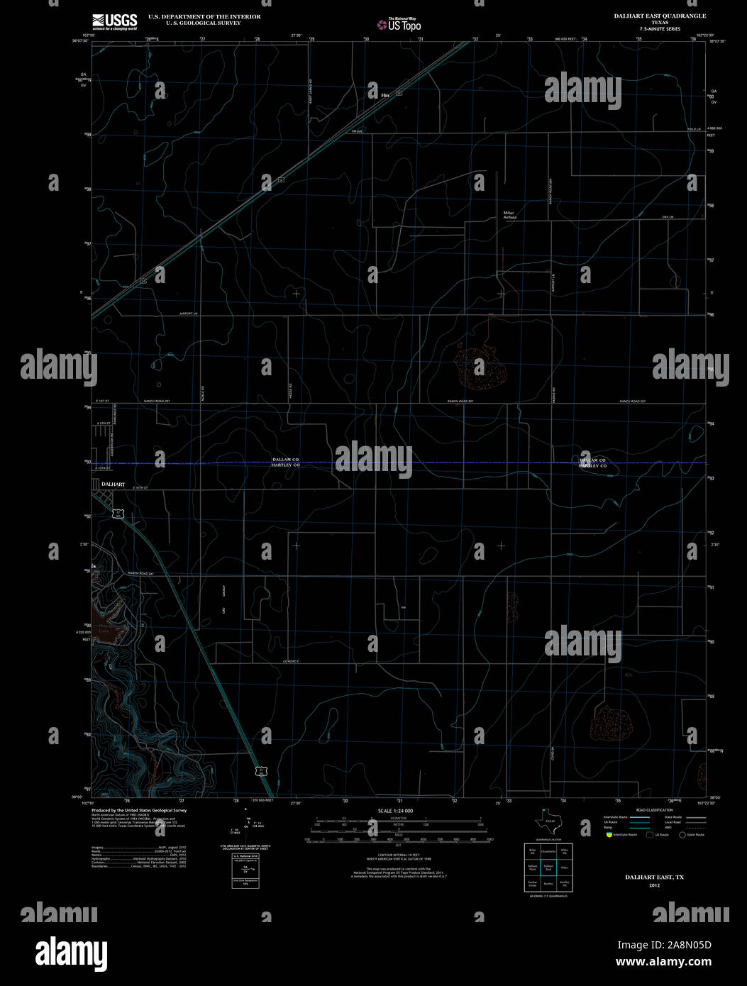 Map of dalhart hi-res stock photography and images - Alamy