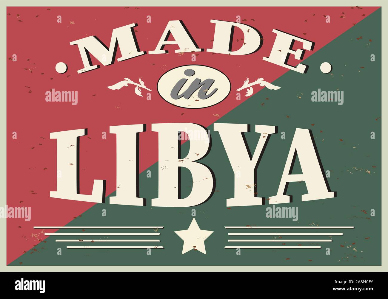 Made In Libya. greeting card Logo Icon Symbol. Design Certificated ...
