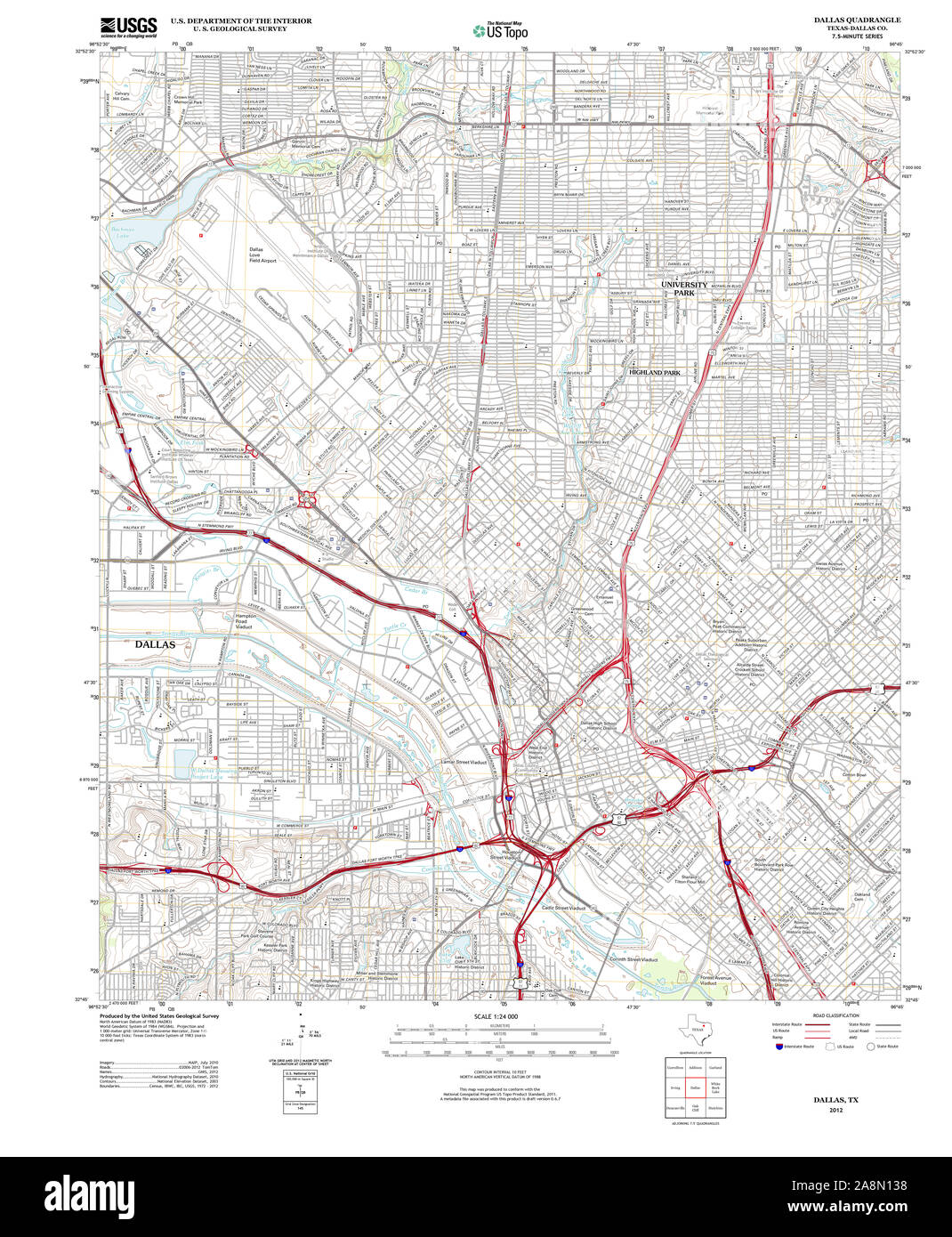 Dallas tx map hi-res stock photography and images - Alamy