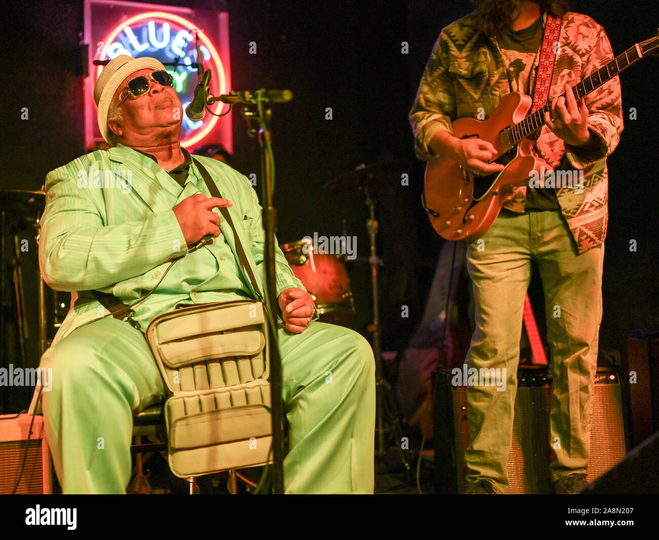 Blind Mississippi Morris playing on Beale Street in Memphis Tennessee ...