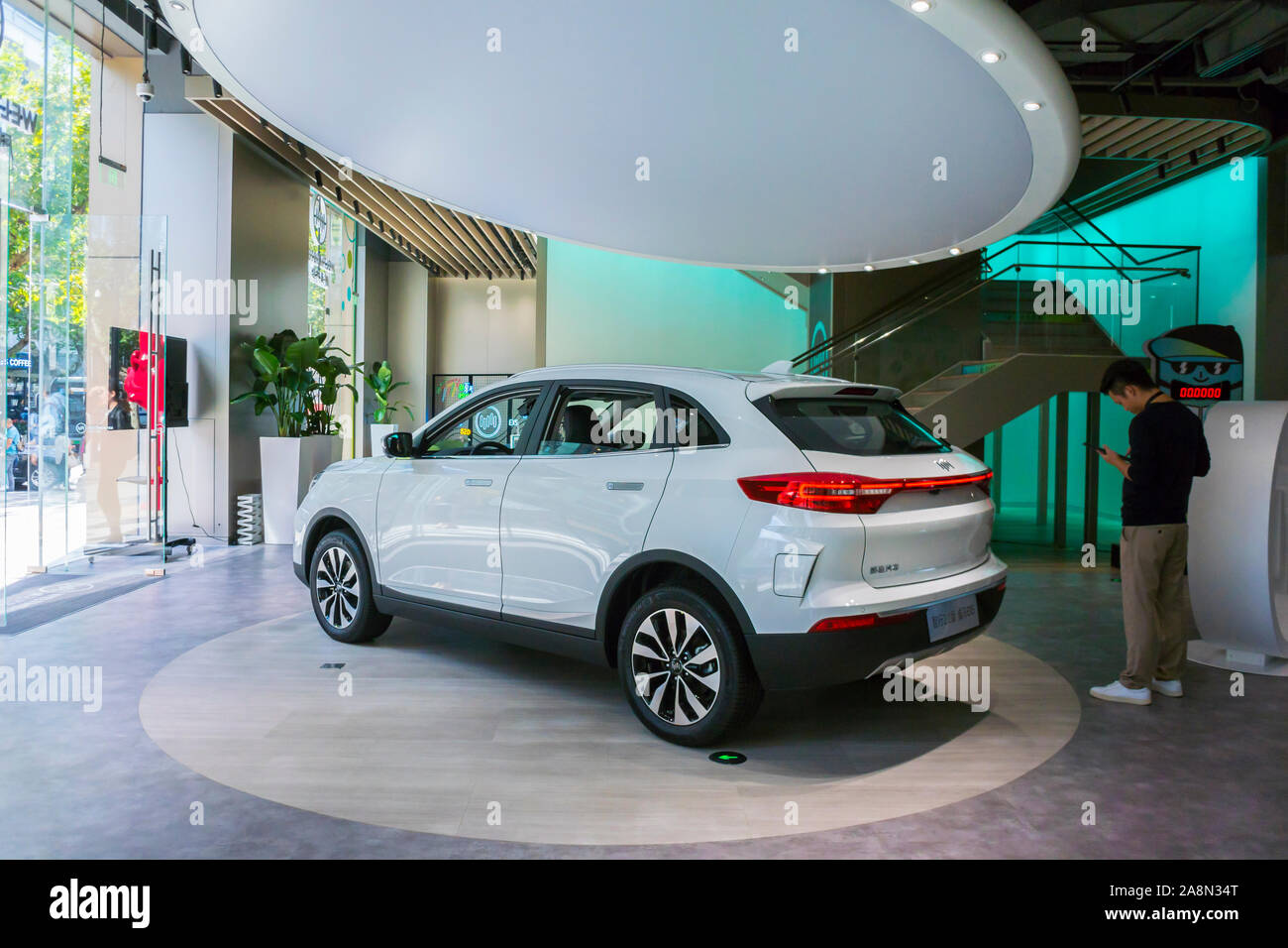 Shanghai, China, Rich Luxury Store, Chinese Electric Car Showroom ...