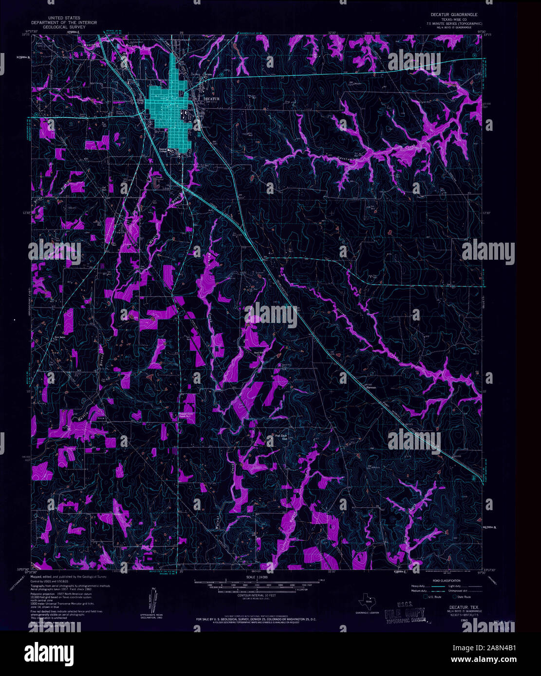 Map of decatur texas hi-res stock photography and images - Alamy