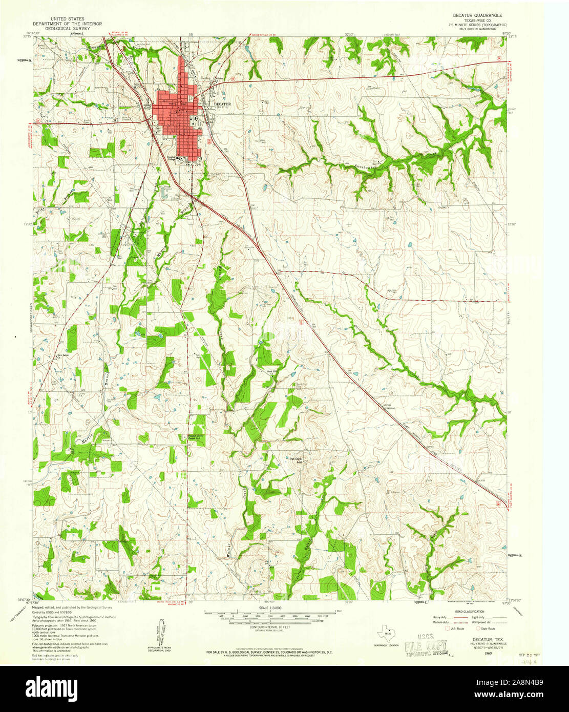 Map of decatur texas hi-res stock photography and images - Alamy