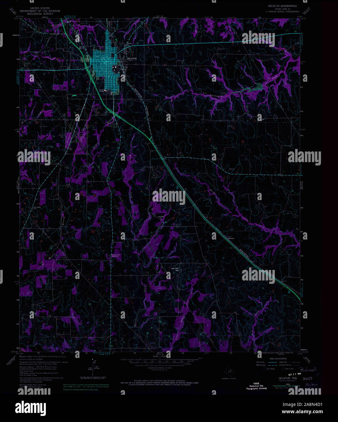 Map of decatur texas hi-res stock photography and images - Alamy