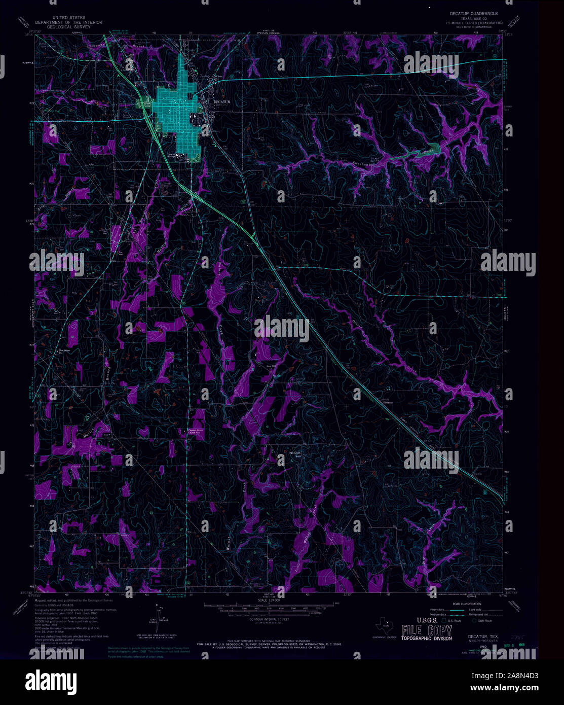 Map of decatur texas hi-res stock photography and images - Alamy