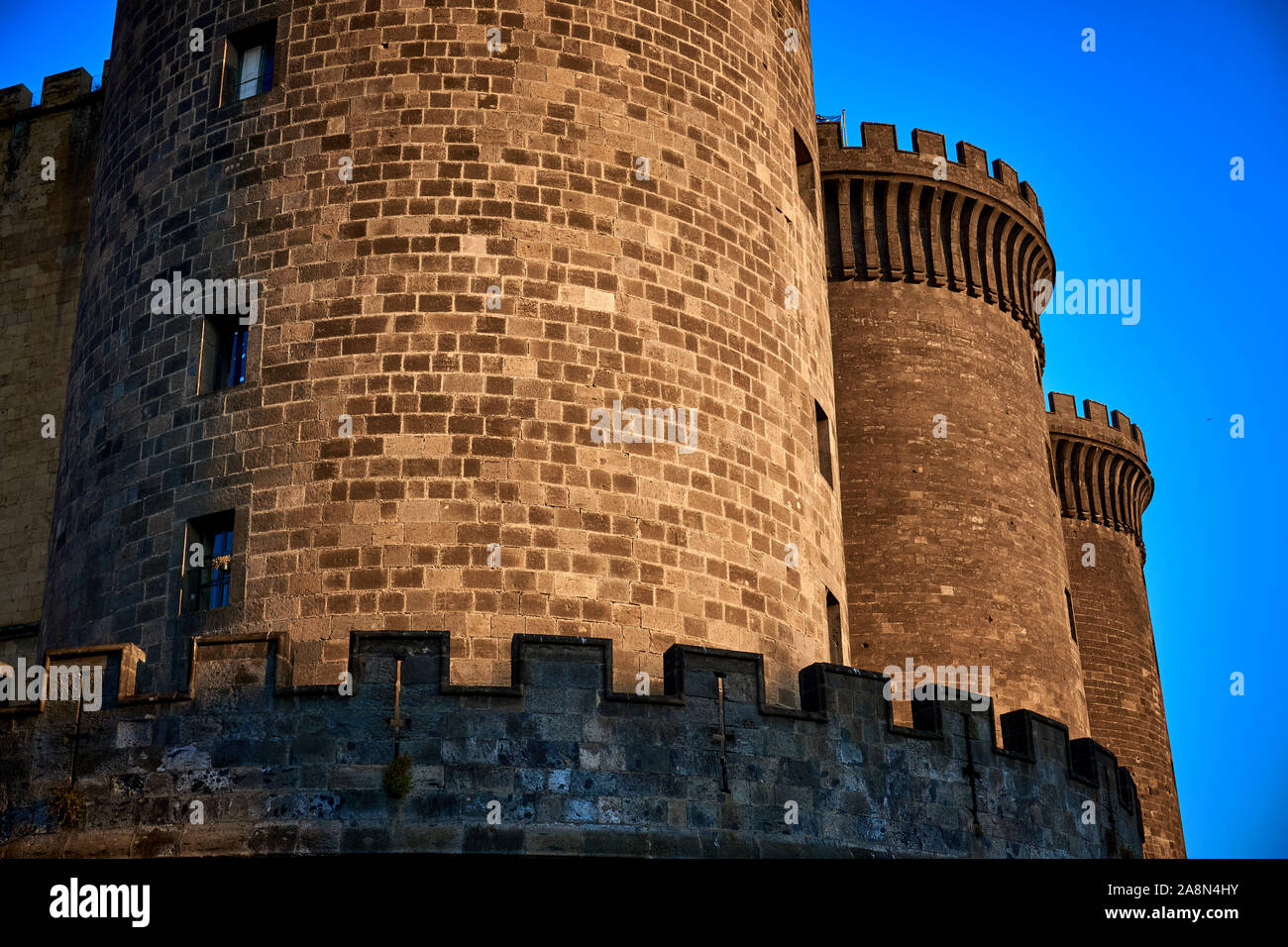 Castel Nuovo Medieval castle Naples Italy Stock Photo - Alamy