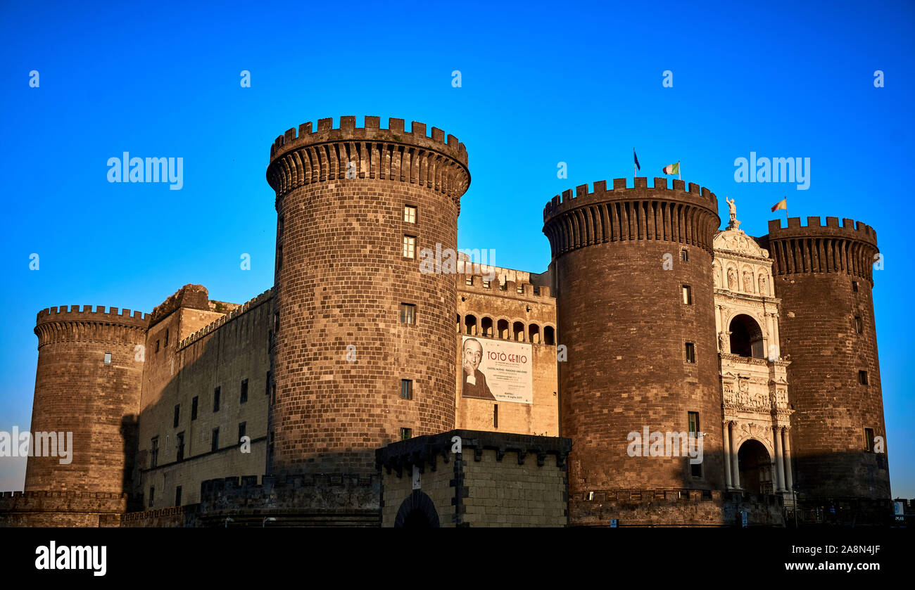 Castel Nuovo Medieval castle Naples Italy Stock Photo - Alamy