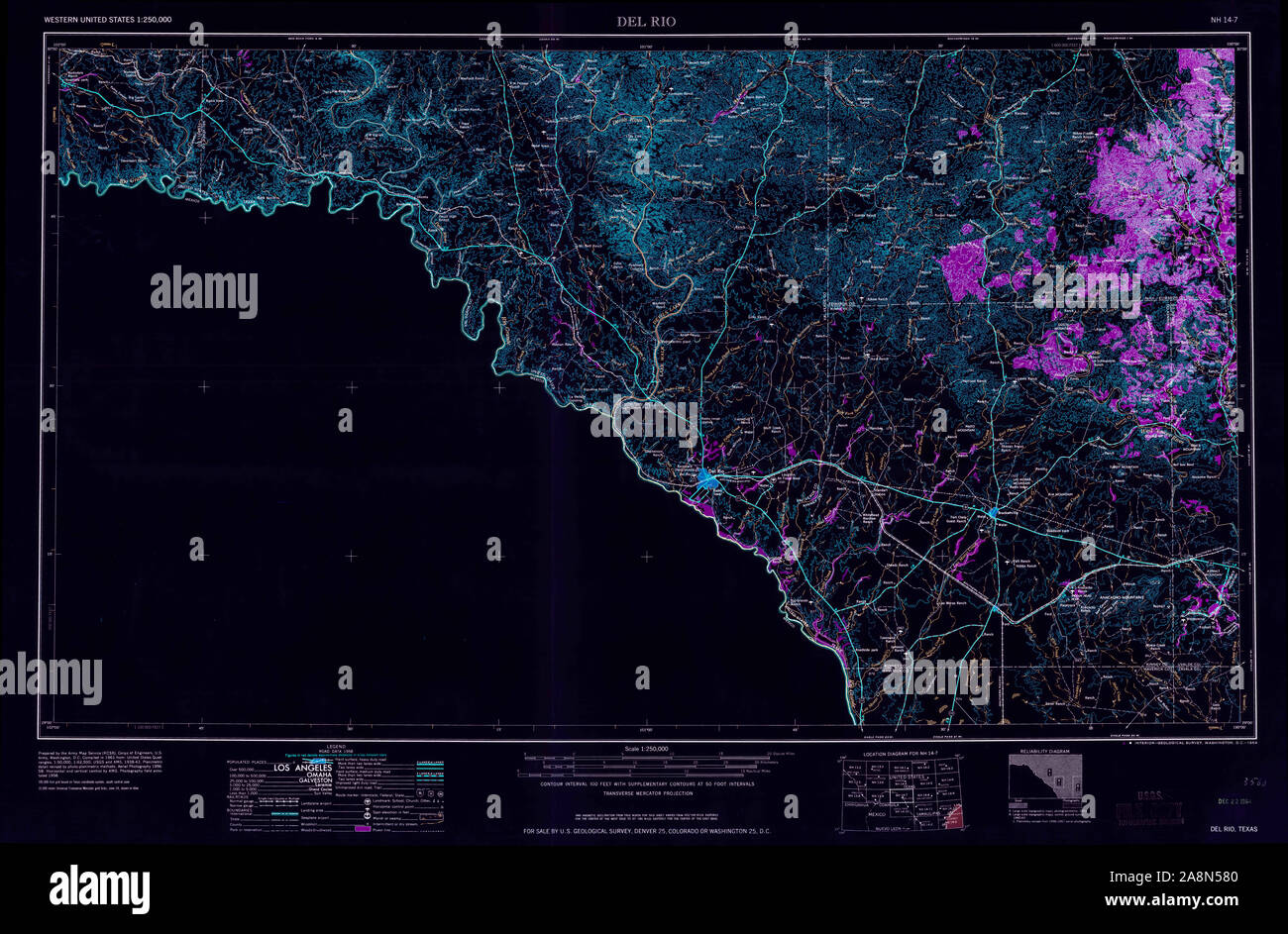 Map of del rio texas hi-res stock photography and images - Alamy