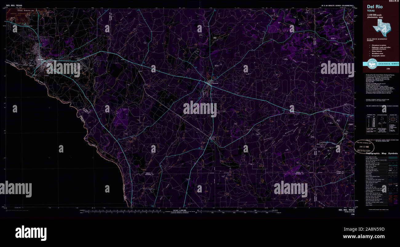 Map of del rio texas hi-res stock photography and images - Alamy