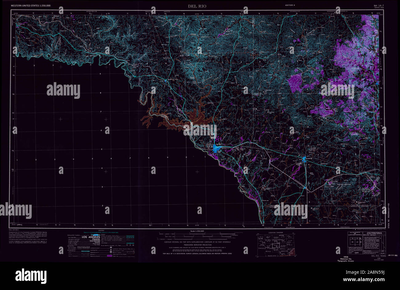 Map of del rio texas hi-res stock photography and images - Alamy