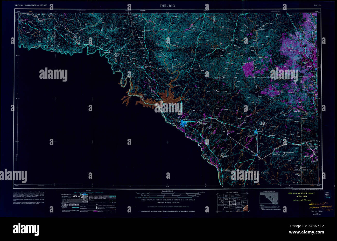 Map of del rio texas hi-res stock photography and images - Alamy