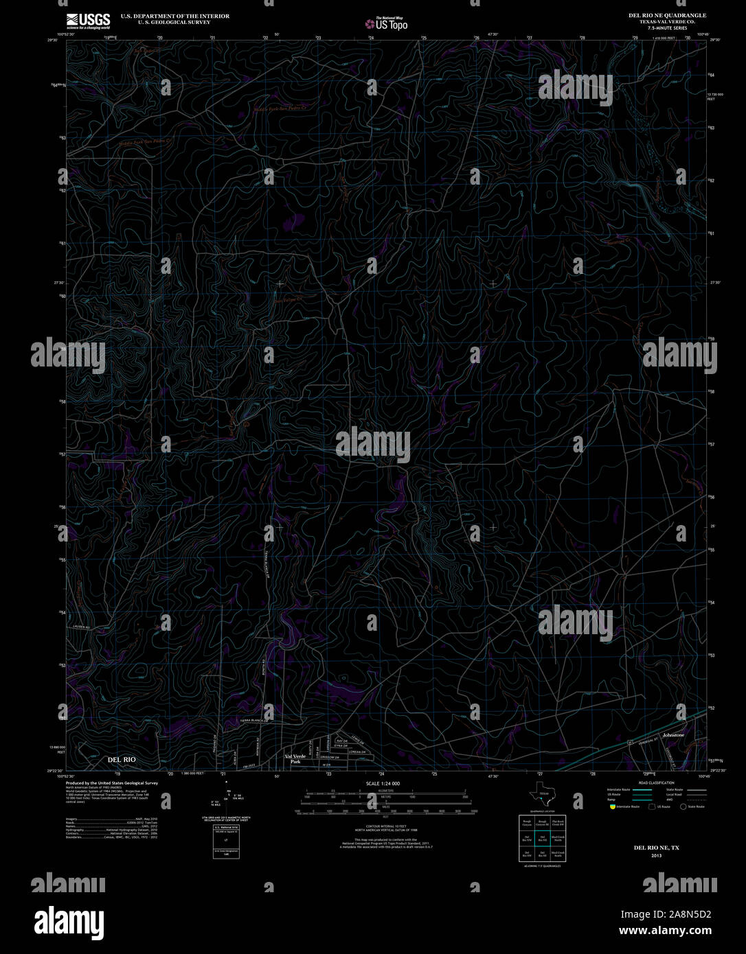 Map of del rio texas hi-res stock photography and images - Alamy
