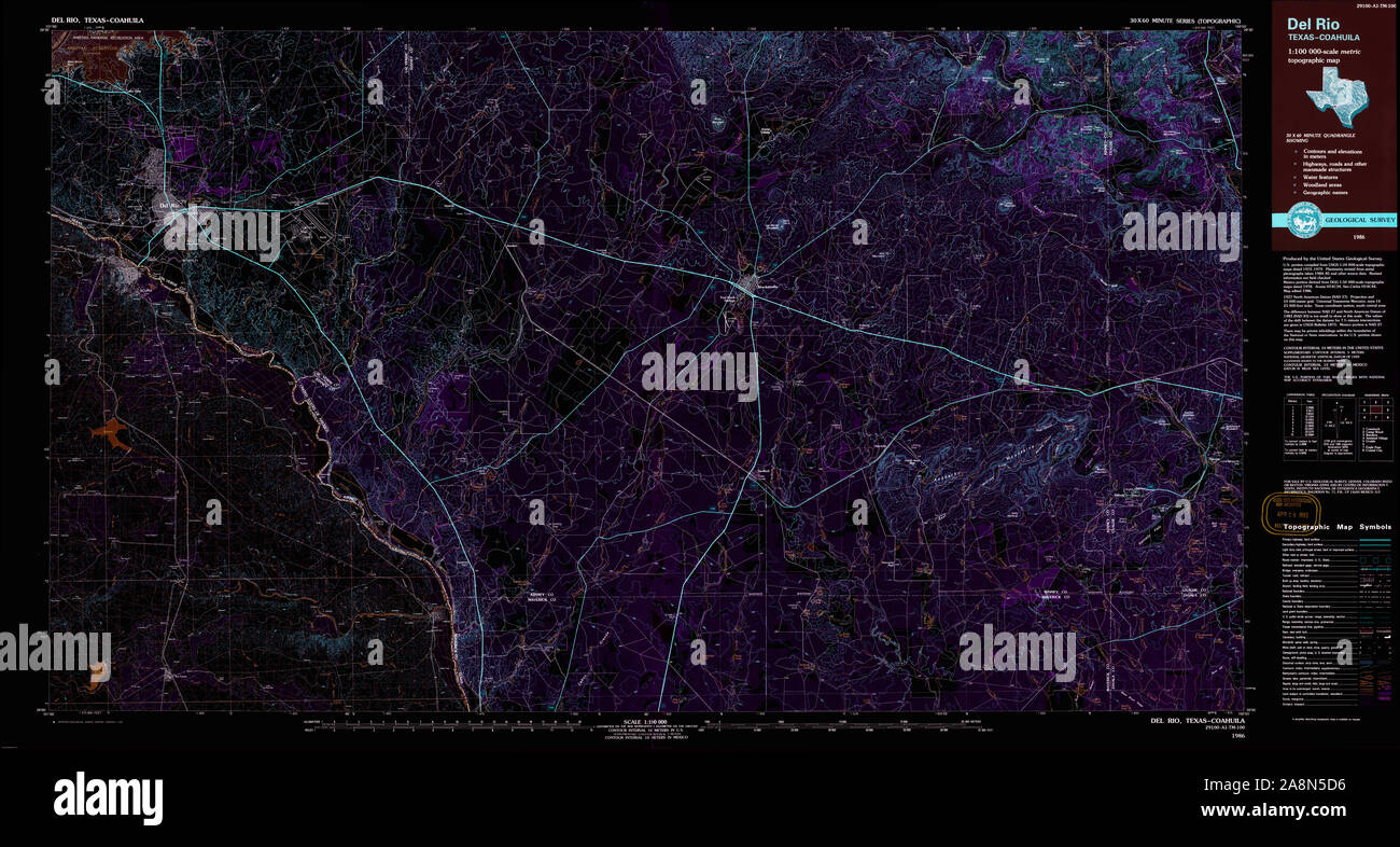 Map of del rio texas hi-res stock photography and images - Alamy