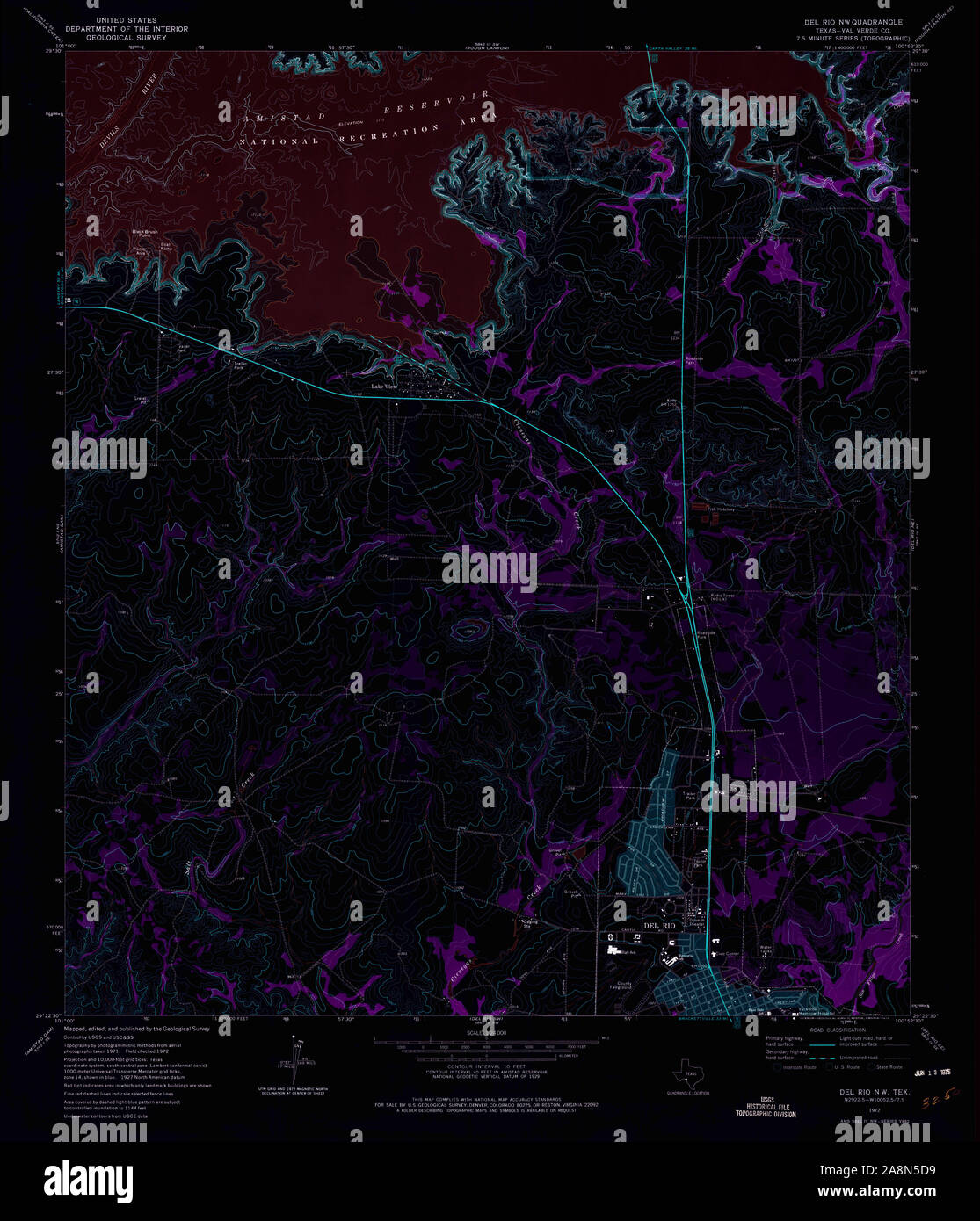 Map of del rio texas hi-res stock photography and images - Alamy