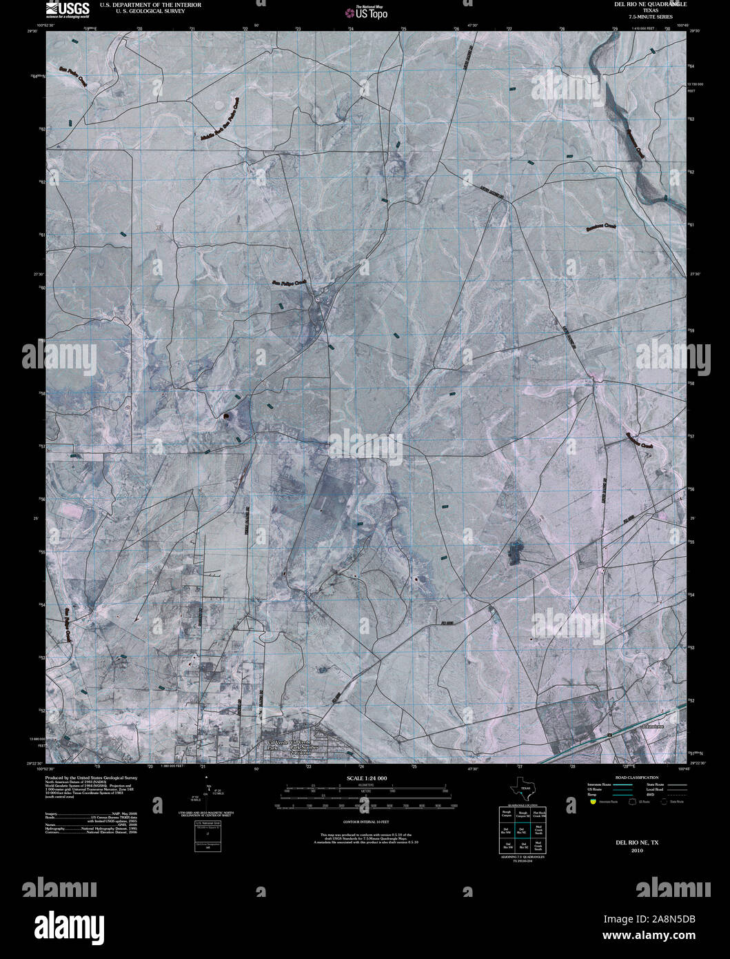 Map of del rio texas hi-res stock photography and images - Alamy