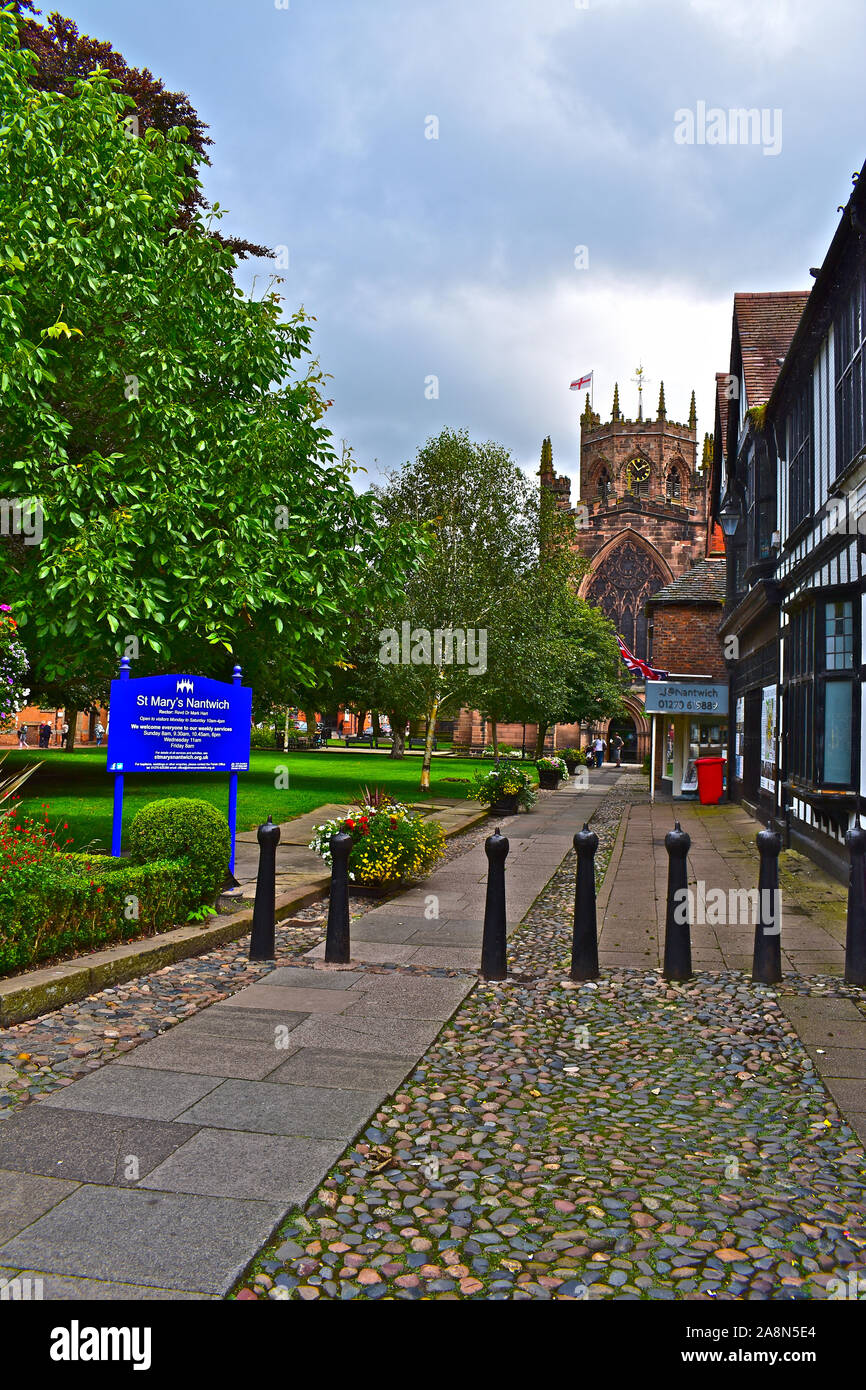 St Mary's Church Nantwich is the oldest building in this ancient market ...