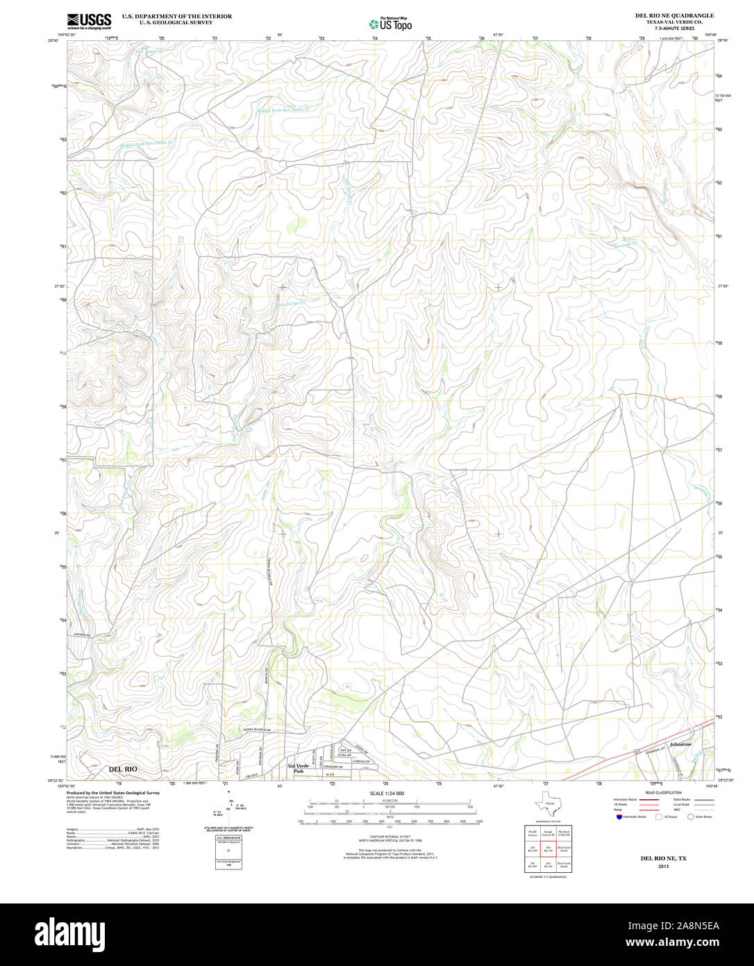 Map of del rio texas hi-res stock photography and images - Alamy