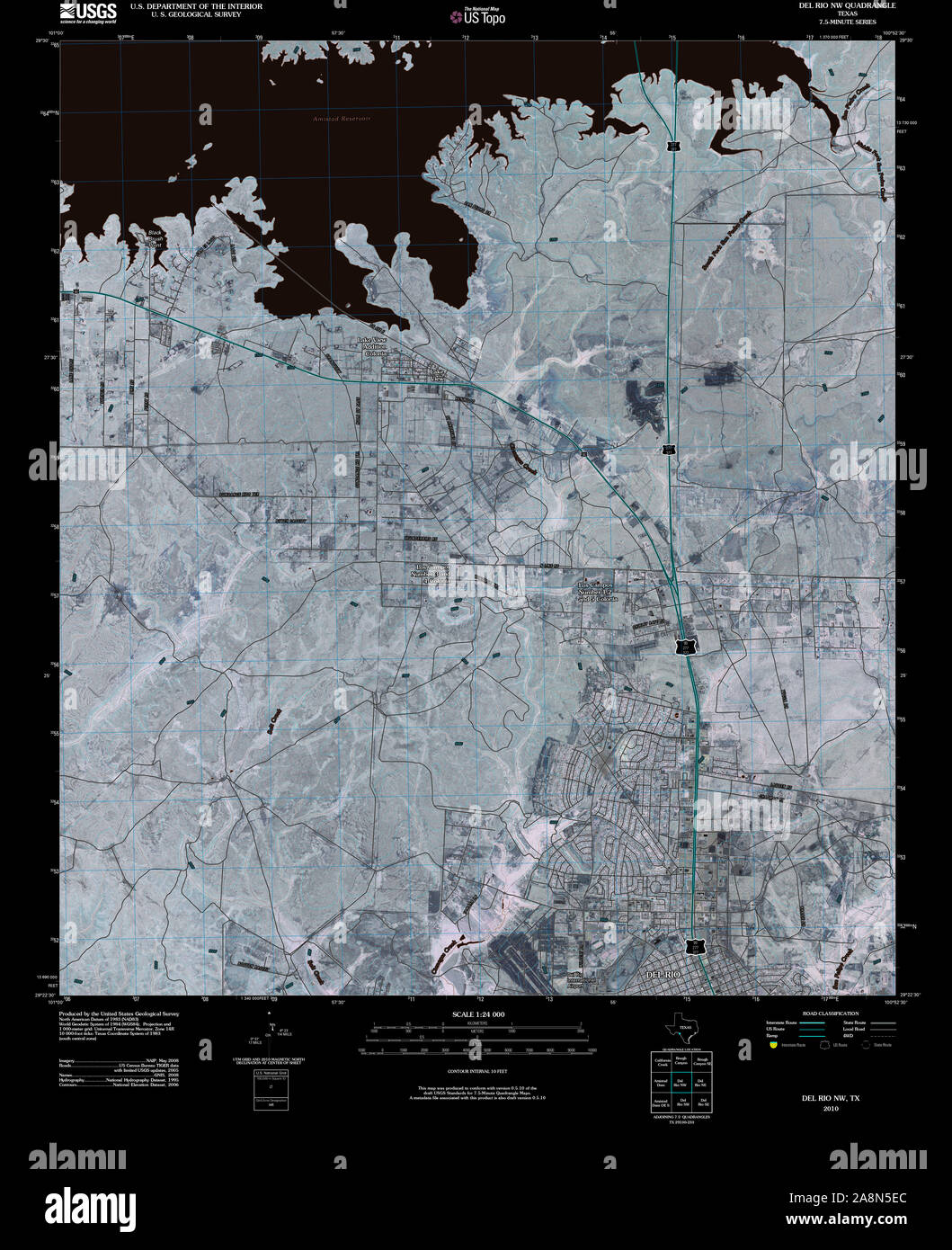 Map of del rio texas hi-res stock photography and images - Alamy