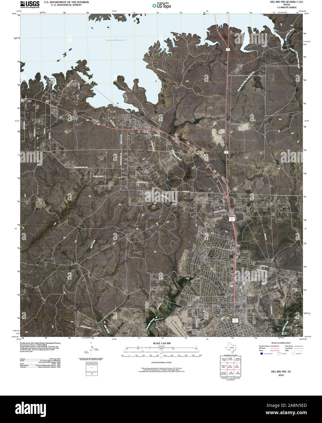 Map of del rio texas hi-res stock photography and images - Alamy