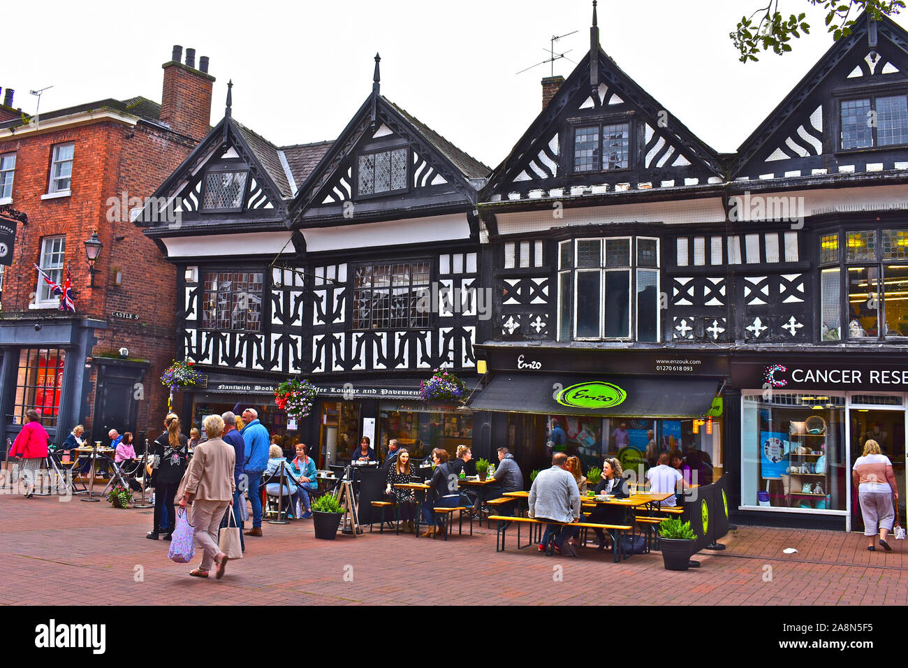 Shoppers Sitting Outside Famous Historic High Resolution Stock ...