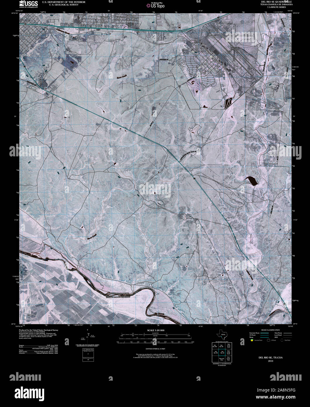 Map of del rio texas hi-res stock photography and images - Alamy