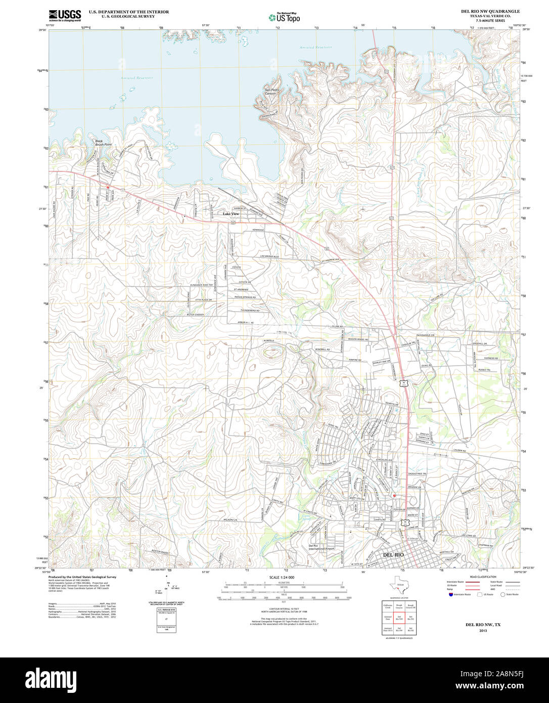 Map of del rio texas hi-res stock photography and images - Alamy