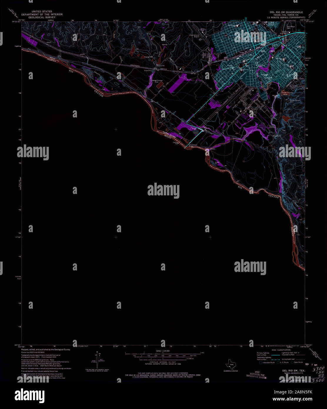 Map of del rio texas hi-res stock photography and images - Alamy