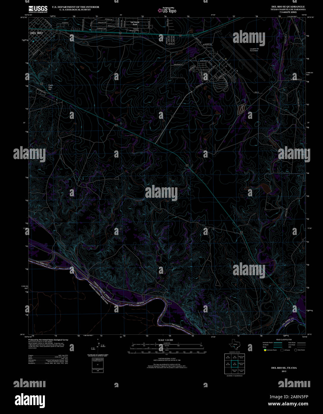 Map of del rio texas hi-res stock photography and images - Alamy