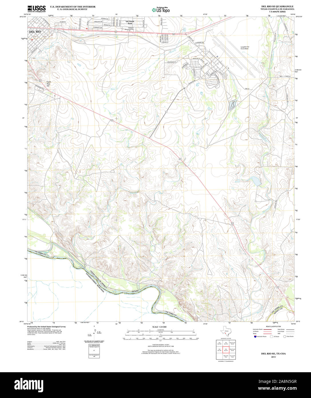 Map of del rio texas hi-res stock photography and images - Alamy