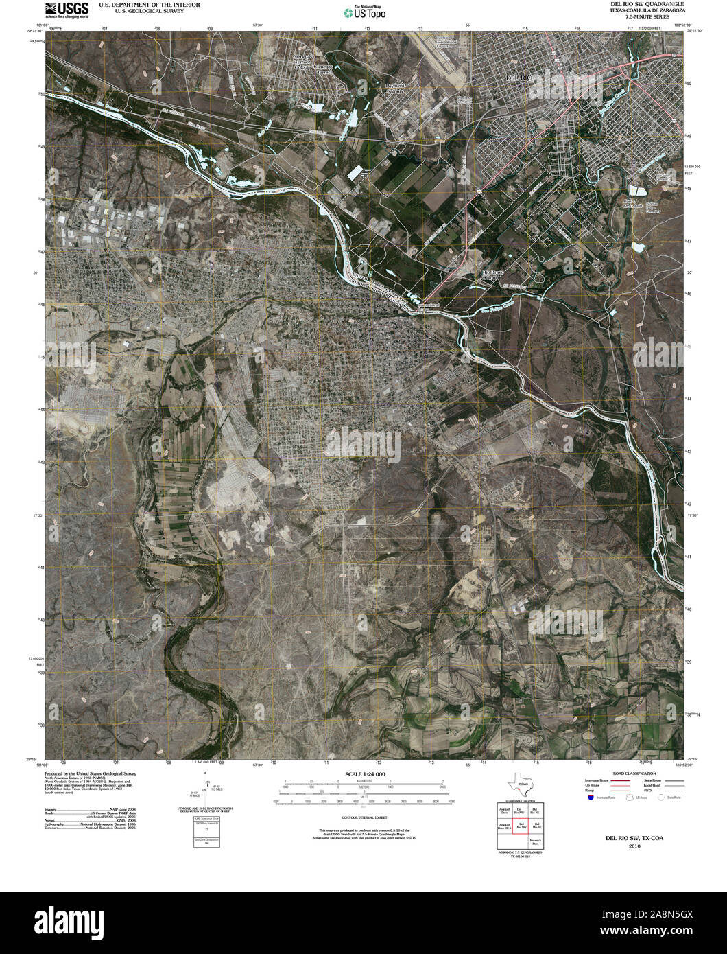 Map of del rio texas hi-res stock photography and images - Alamy