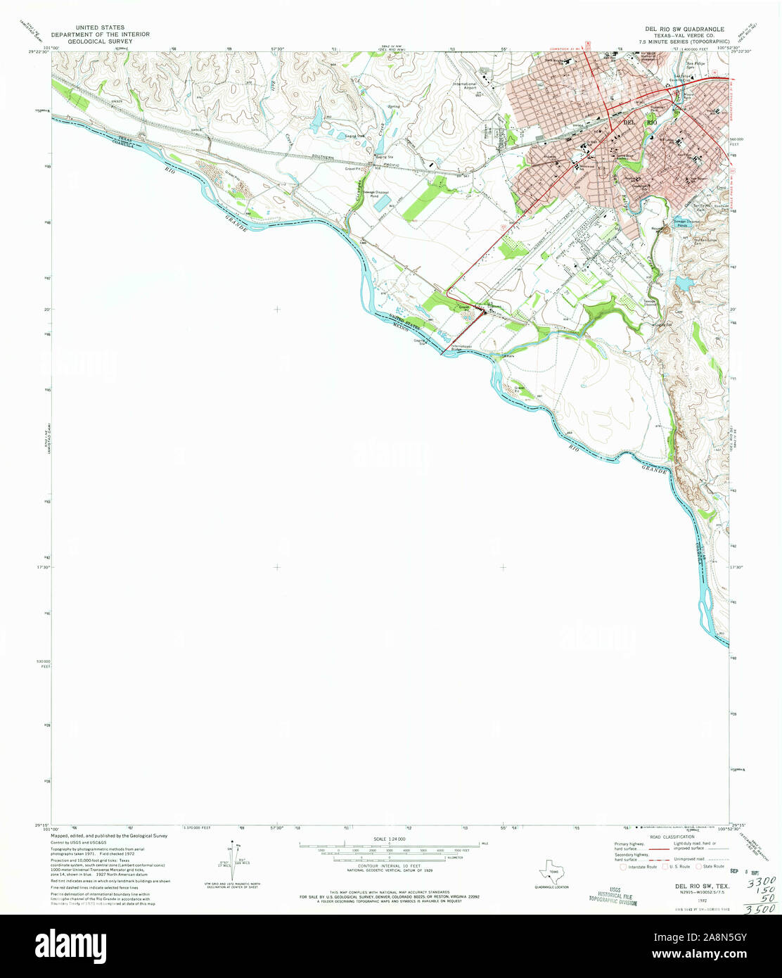 Map of del rio texas hi-res stock photography and images - Alamy