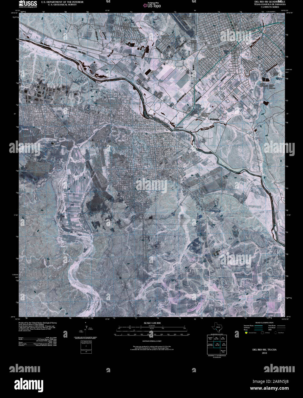 Map of del rio texas hi-res stock photography and images - Alamy