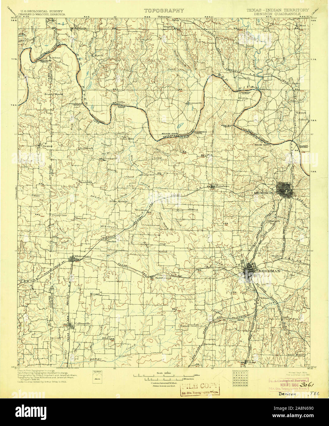 Denison map hi-res stock photography and images - Alamy